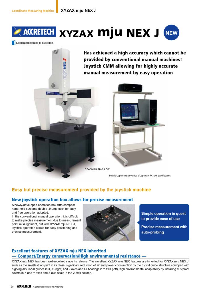 Máy đo CMM Accretech XYZAX MJU NEX J Tự động - Hiệu chuẩn 3D